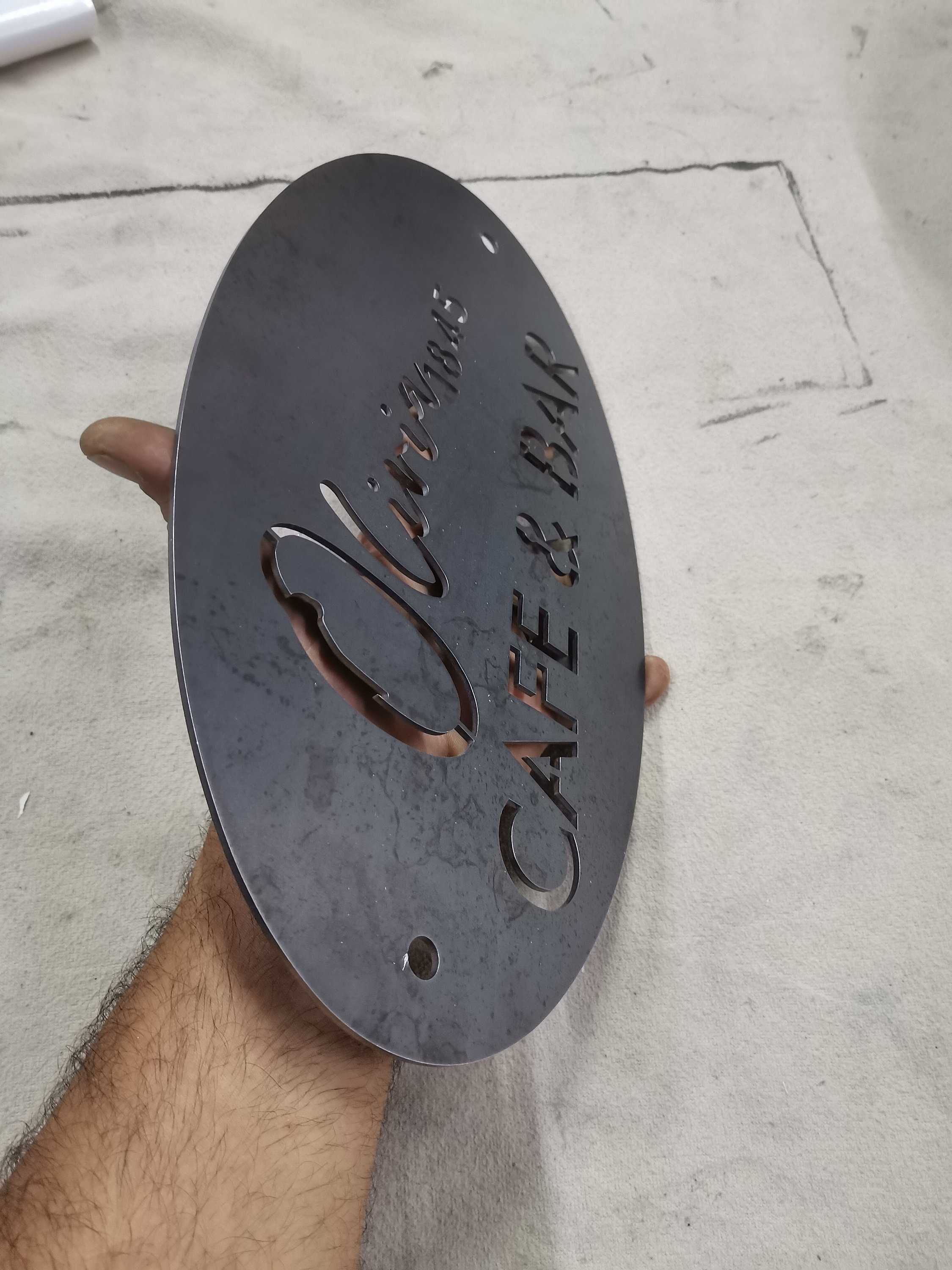 Custom Metal Laser Cut, Door Sign, Cafe Sign, Bar Sign, Business Letter ...