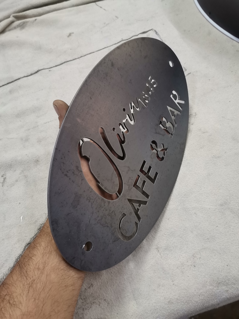 Custom Metal Laser Cut, Door Sign, Cafe Sign, Bar Sign, Business Letter ...