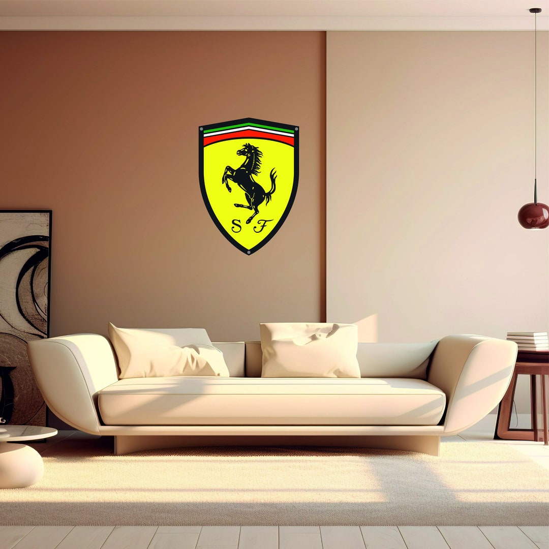 Ferrari Sign, Plexiglass Sign, Ferrari Wall Decoration, Ferrari Acrylic ...