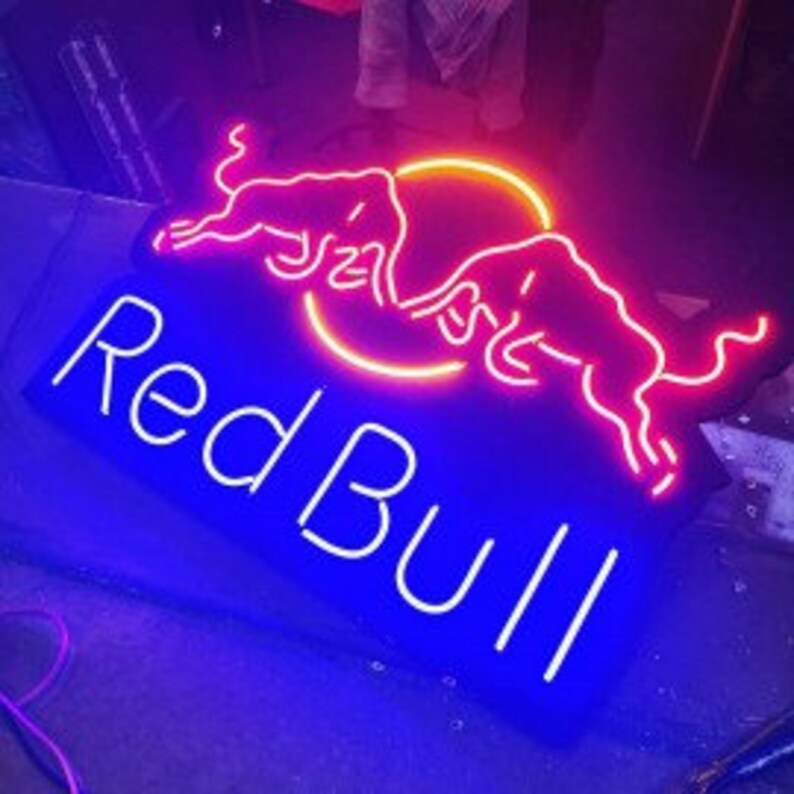 Red Bull Led Neon Logo Red Bull Led Light Red Bull Logo Sign Custom Led ...