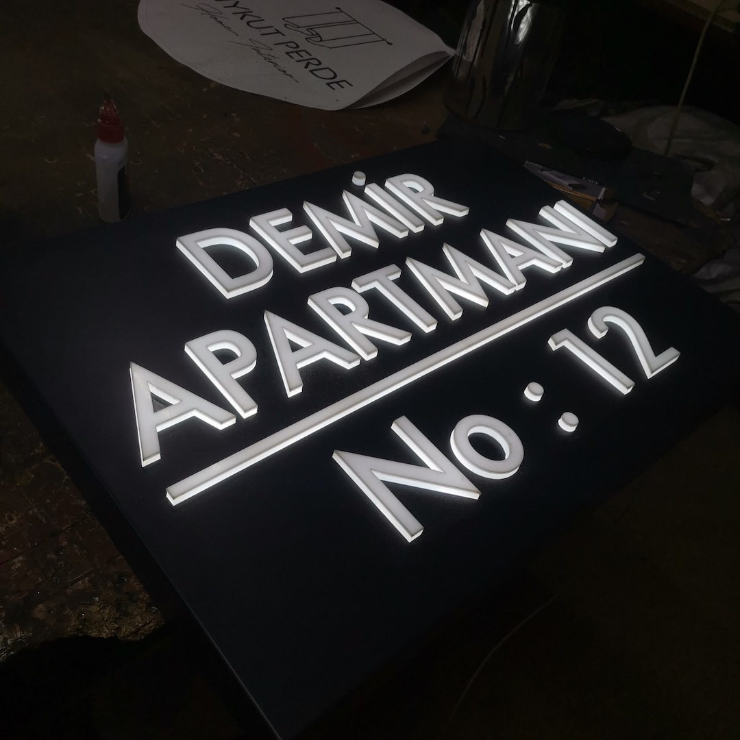 Metal Custom Logo Sign Backlit Sign Sign With Raised 3D - Etsy