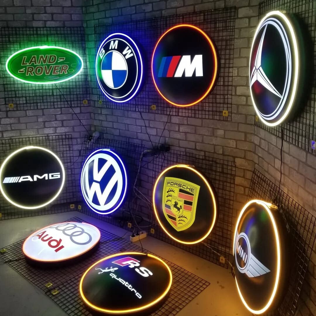 Car Logo Sign, Car Garage Sign, Custom Neon Logo, 3D Logo Sign, Car ...