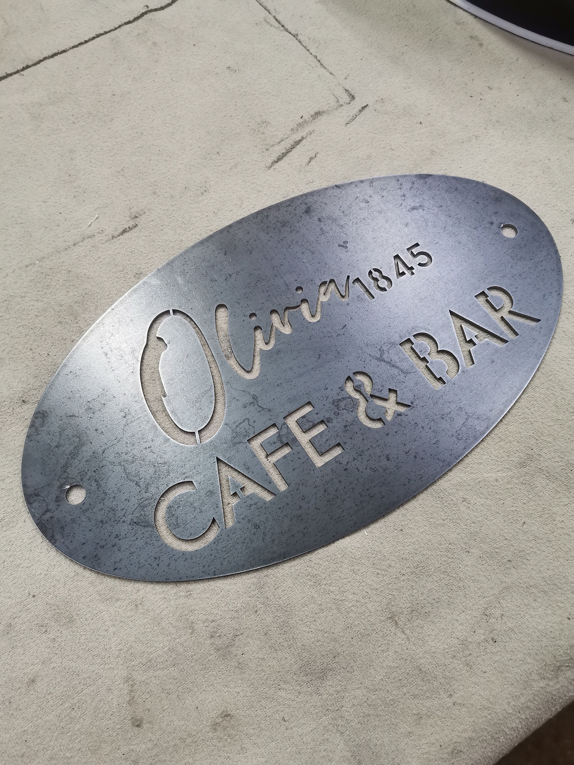 Custom Metal Laser Cut, Door Sign, Cafe Sign, Bar Sign, Business Letter ...