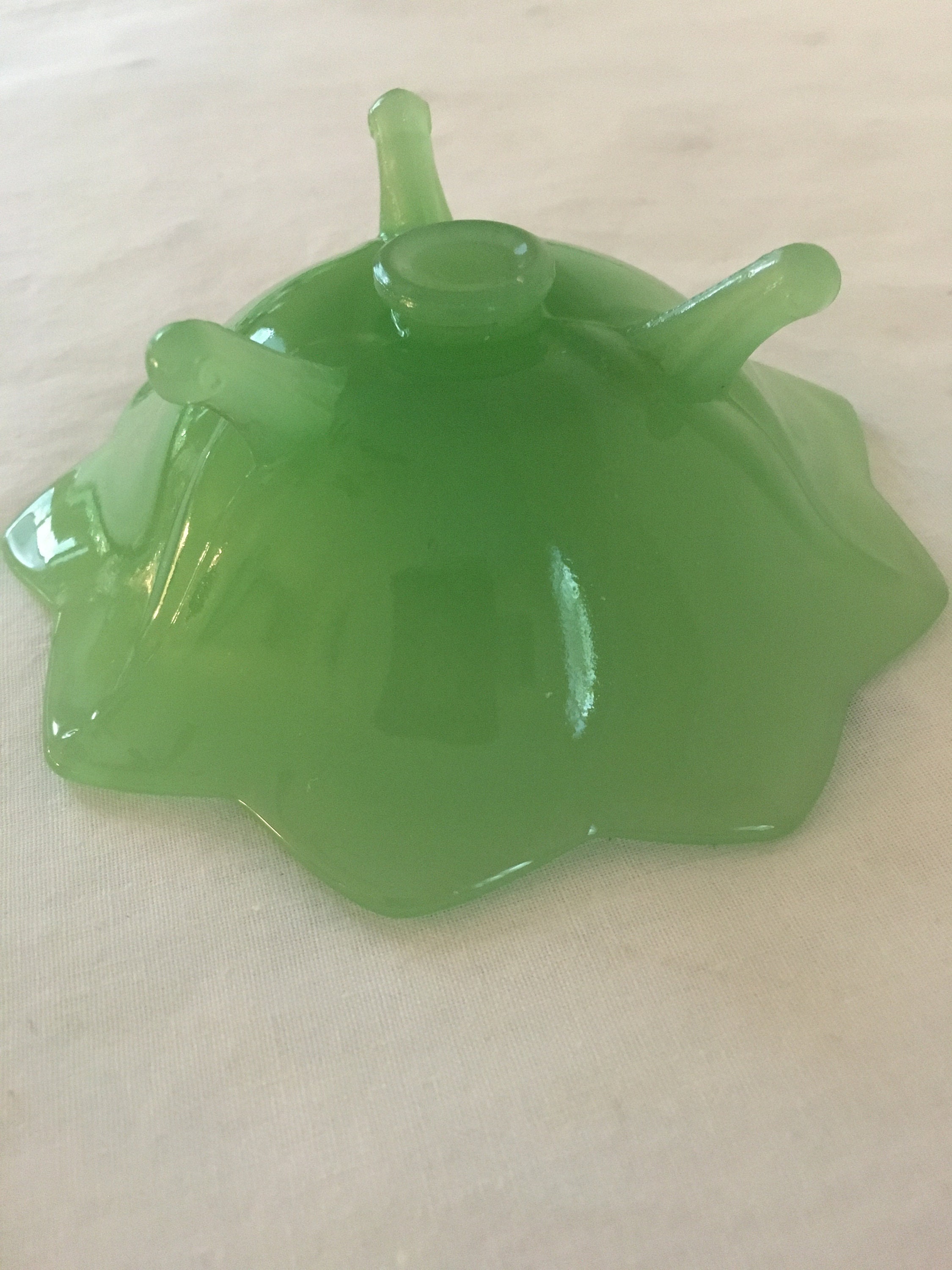 Fenton Glass Jadeite Lotus Shape Candleholder. Three Footed. - Etsy