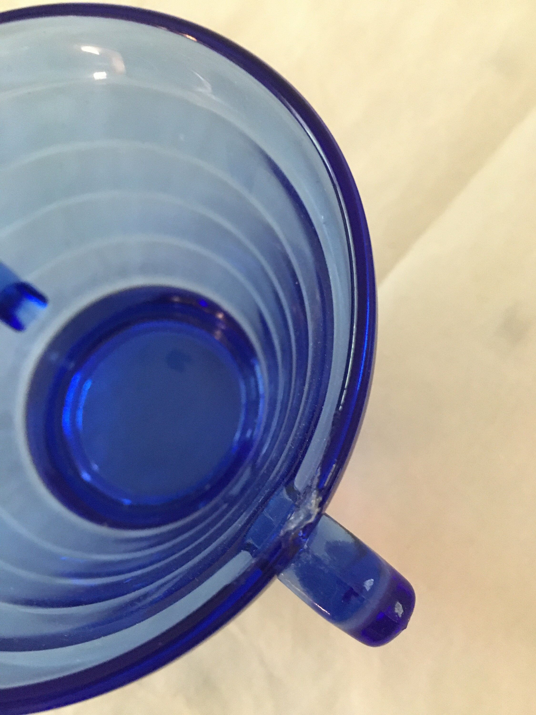 Cobalt Blue Depression Glass Sugar and Creamer. Moderntone Pattern - Etsy