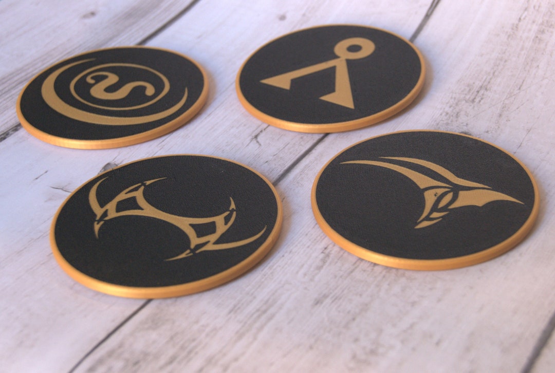 Stargate Coaster Set With Gould Symbols Anubis Apophis Baal Logo - Etsy