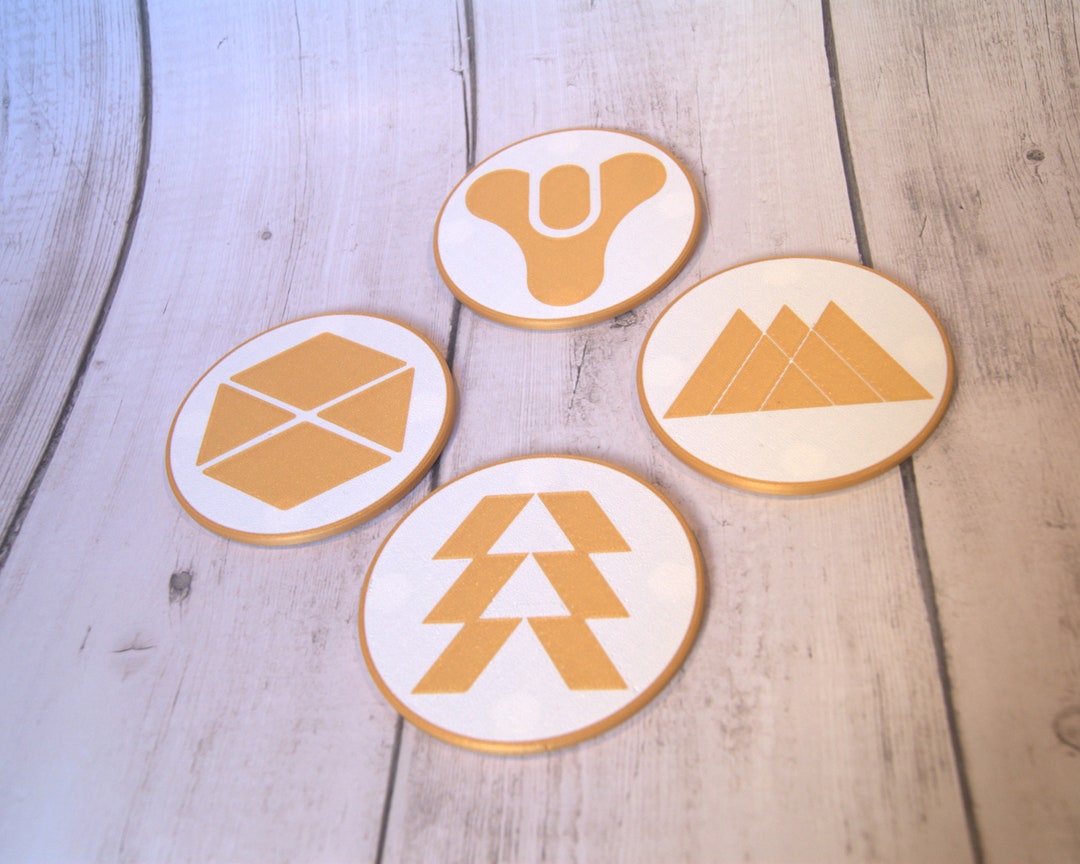 Destiny Coaster Set Hunter Titan Warlock Tricorn Gamer - Etsy