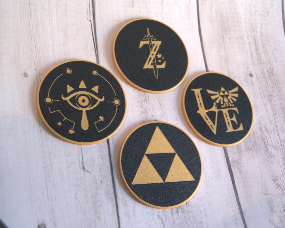 Legend of Zelda Coaster Set Tears of the Kingdom Breathe of the Wild - Etsy