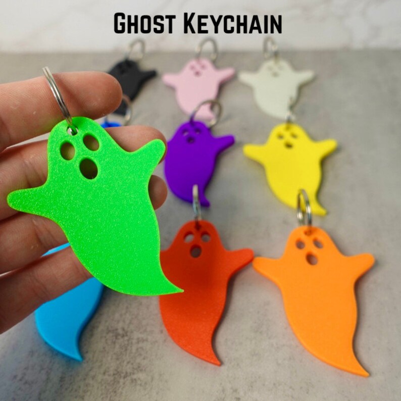 Ghost Keychain 3D Printed - Etsy