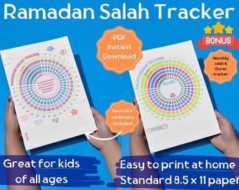 Ramadan Planner for Kids, Prayer Tracker, Good and Bad Deeds Habit ...