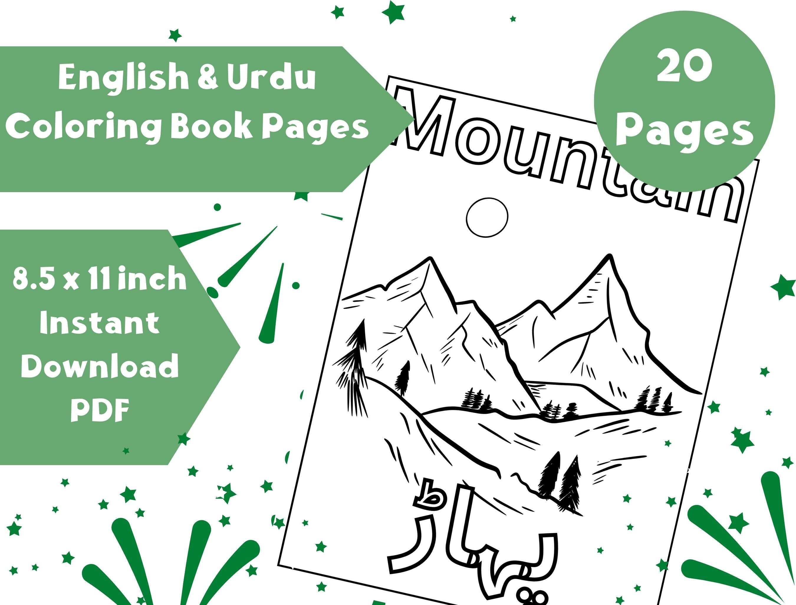 Printable English and Urdu Coloring Pages for Kids Fun & Educational ...