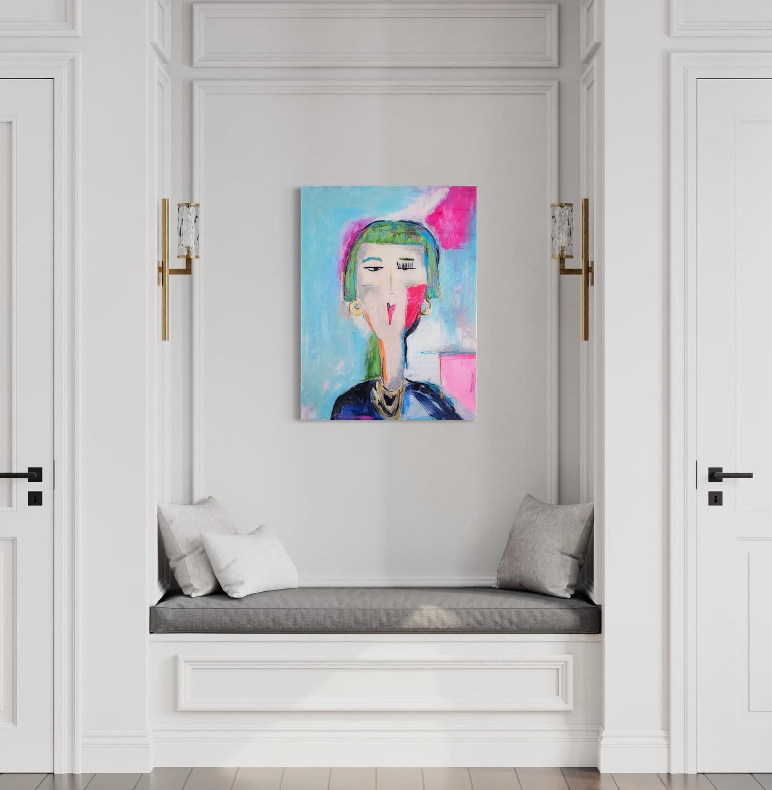 Abstract Woman Portrait | Acrylic Plexi Wall Art - Etsy