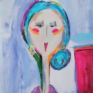 Abstract Lady Portrait | Abstract Face Painting | Acrylic Plexi Wall ...