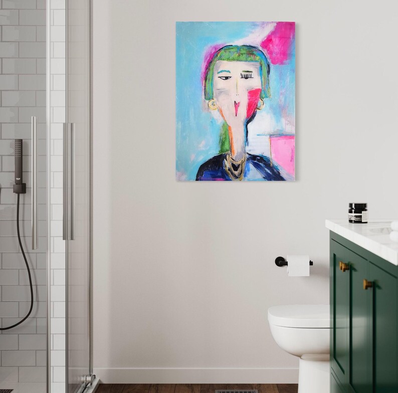 Abstract Lady Portrait | Abstract Face Painting | Acrylic Plexi Wall ...