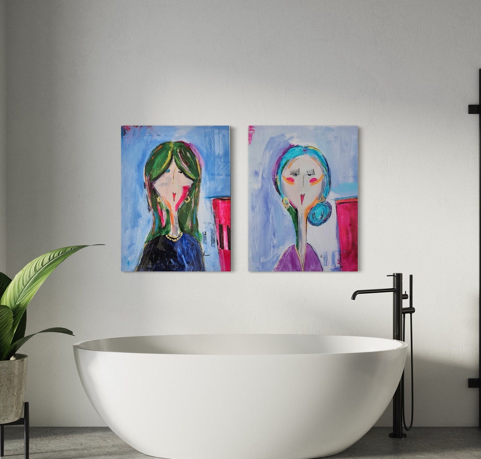 Abstract Lady Portrait | Abstract Face Painting | Acrylic Plexi Wall ...