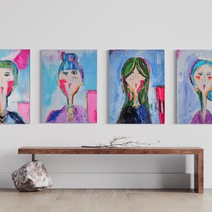 Abstract Lady Portrait | Abstract Face Painting | Acrylic Plexi Wall ...