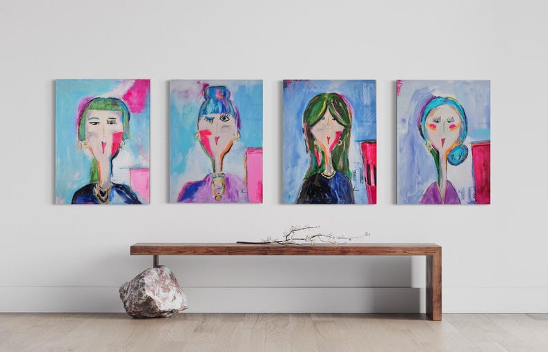 Abstract Lady Portrait | Abstract Face Painting | Acrylic Plexi Wall ...