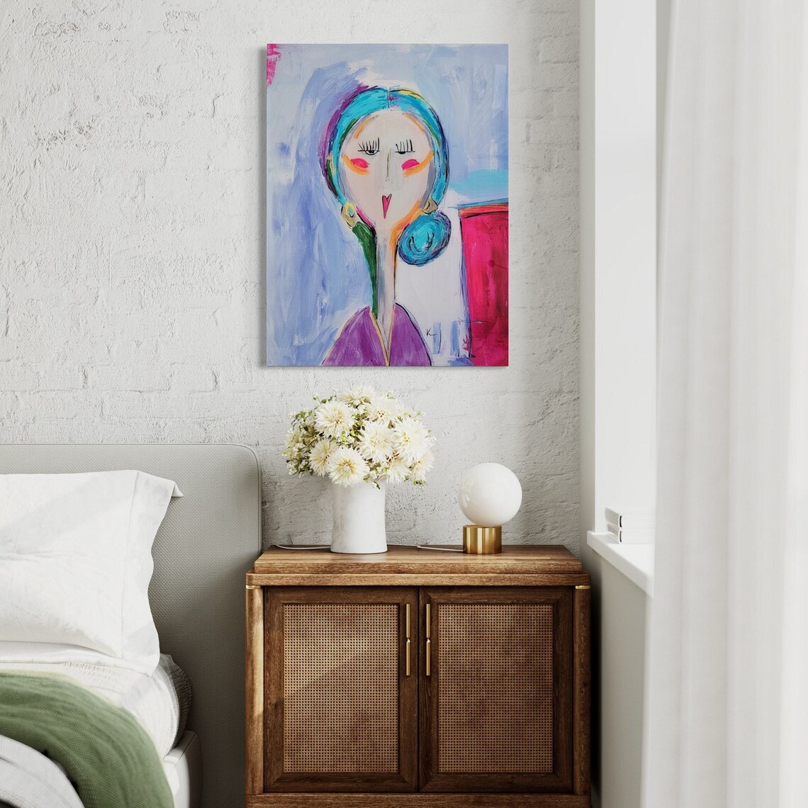 Abstract Lady Portrait | Abstract Face Painting | Acrylic Plexi Wall ...
