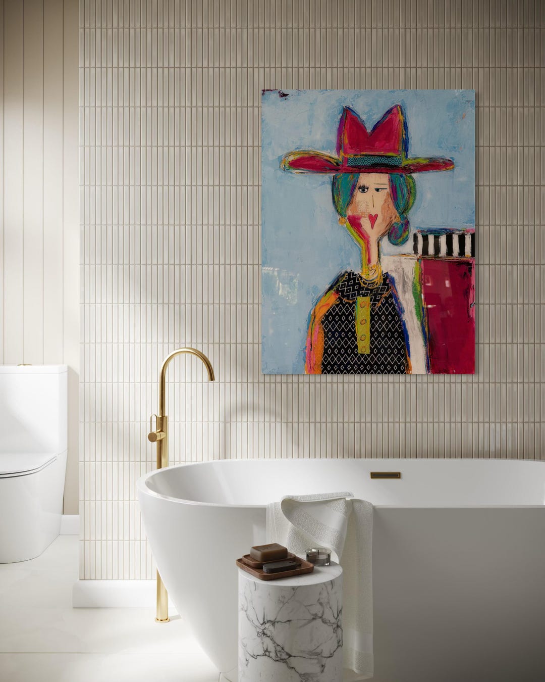 Abstract Cowgirl Portrait | Modern Western Acrylic Plexi Wall Art ...
