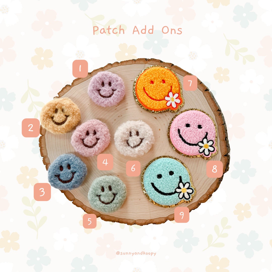 Custom Iron on Patch Add On, Smiley Face Patch, Smiley Face Plush ...
