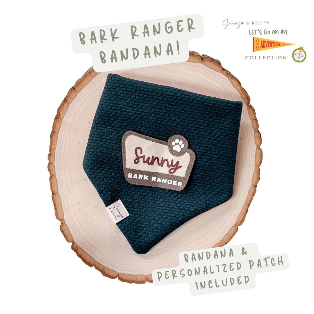 Bark Ranger Snap-on Bandana With Patch - Etsy