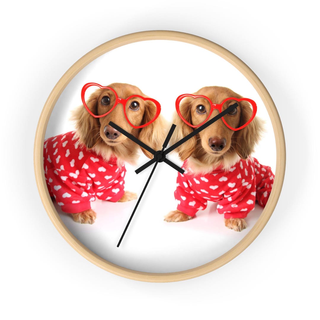 Spec Dog Wall Clock, Cute Puppy Clock, Dog Lover Gift, Unique Home ...