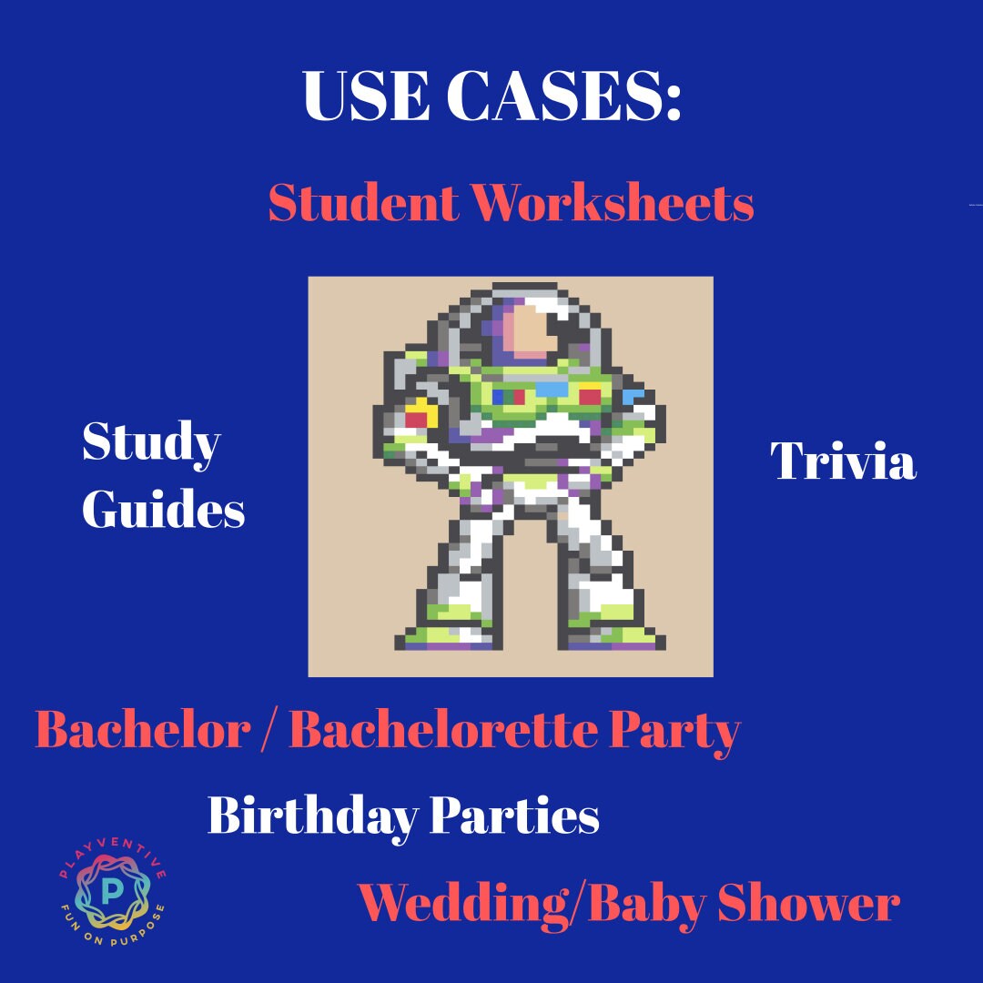 Pixar Reusable Worksheets Game Trivia | All Ages Kids Activity | Fun ...