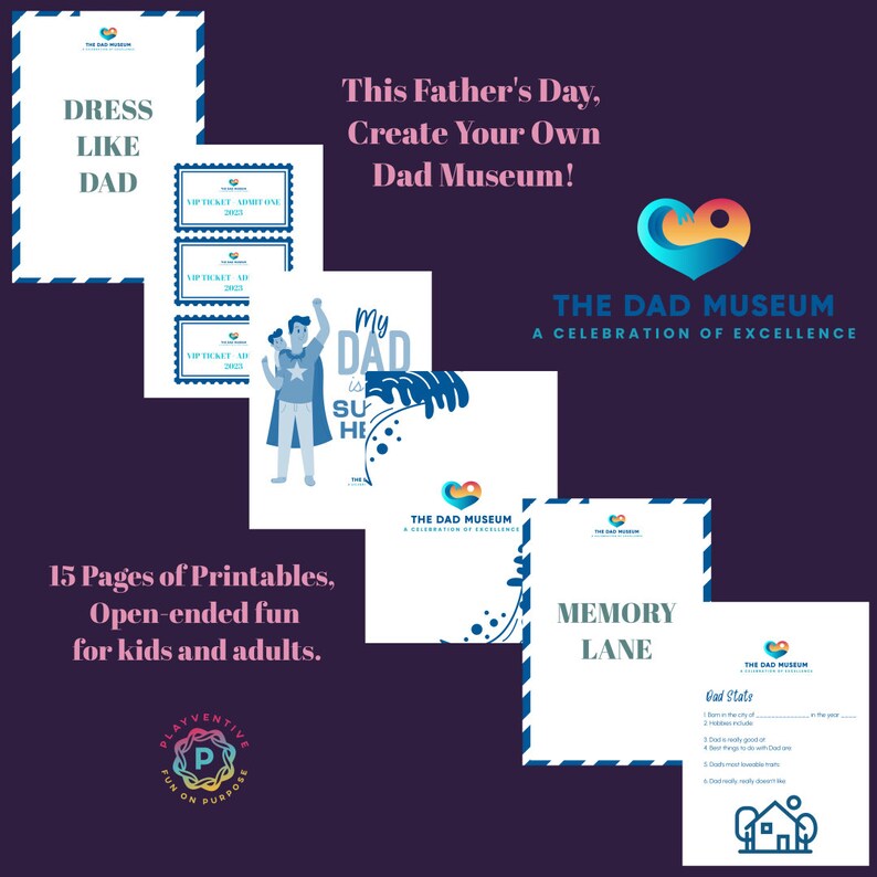 Printable Dad Museum Display Labels & Paraphernalia Kit - Unique Father ...