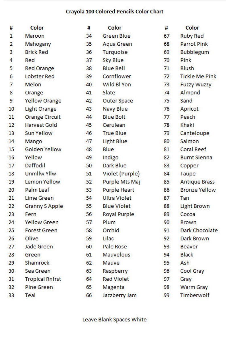 Yellowstone Color-by-number Poster: Crayola 100 Pencils Art (instant ...