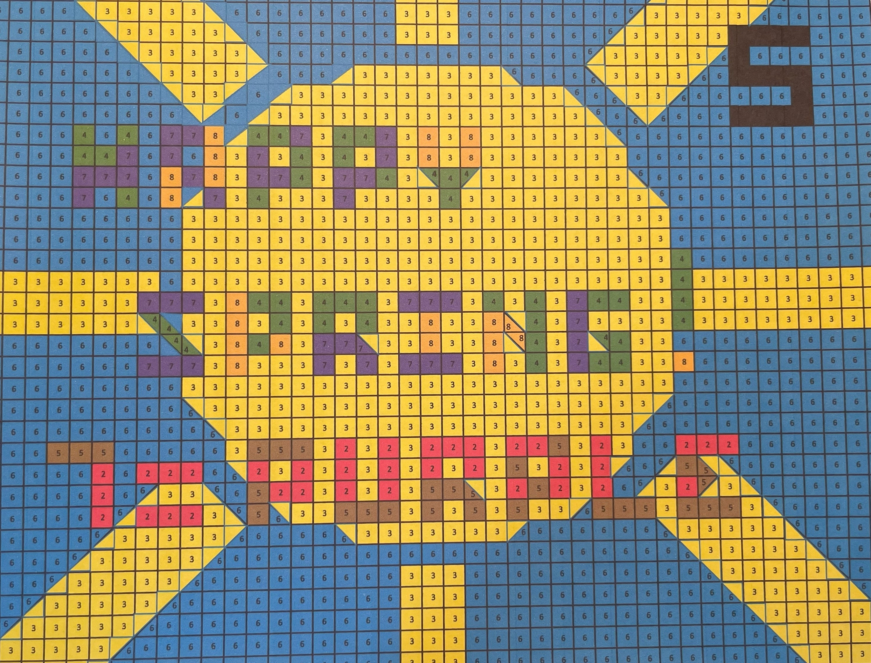 Discover Hidden Messages With Kids' Color-by-number Grid Riddle ...