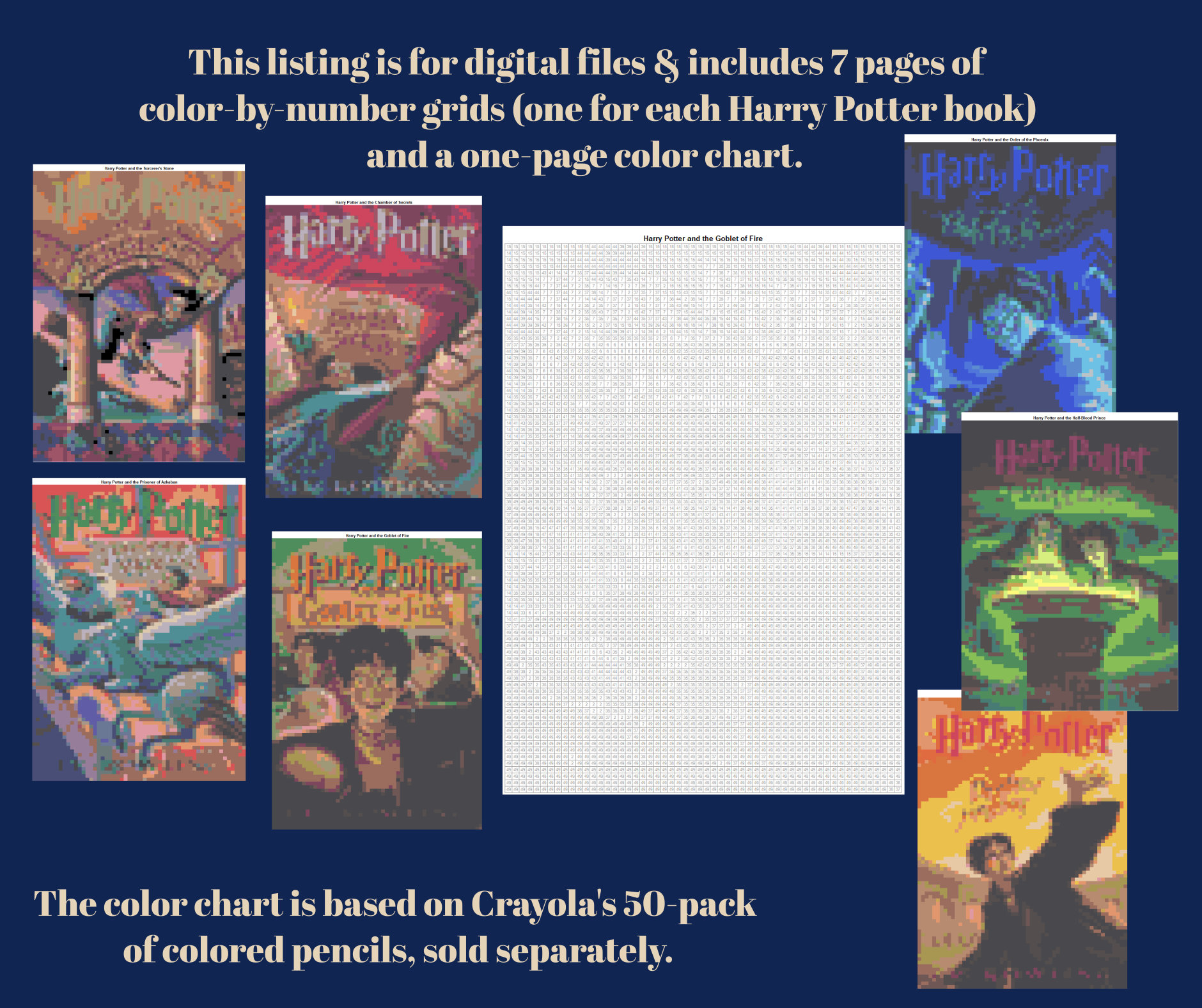 Potter Coloring Book | Reading Tracker Cover Art | Wizarding World Wall ...