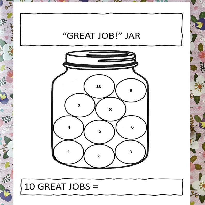 Reward Chart for Kids, 10 Rewards Version, Printable | Customize ...