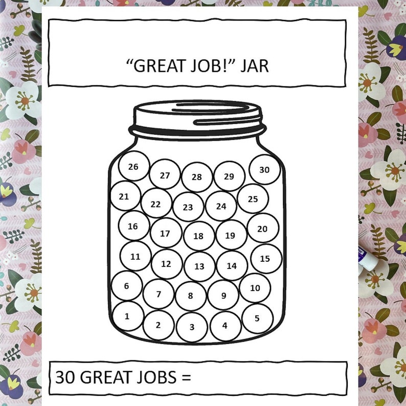 Kids Reward Chart: 30 Rewards, Customizable Printable (instant Download ...
