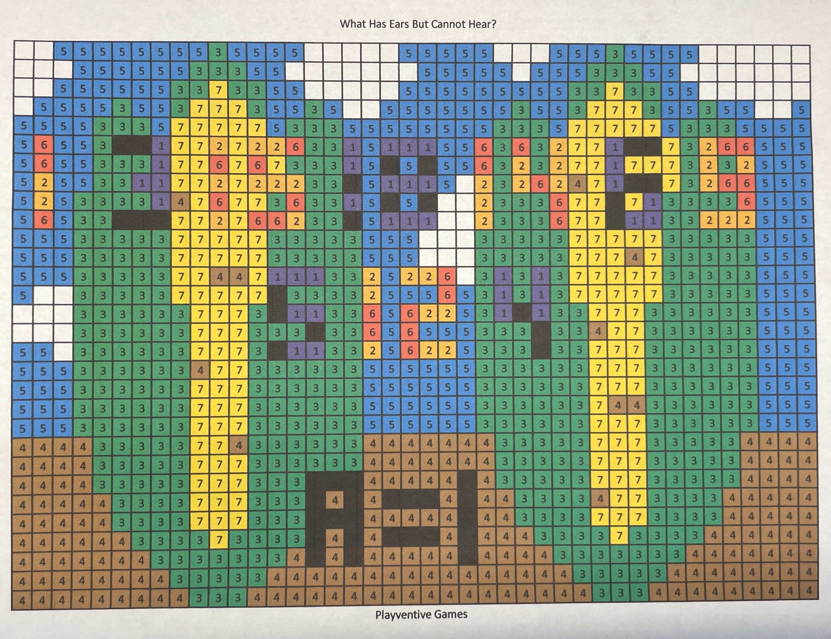 Engaging Kids' Riddle Grid Color-by-number: Solve the Joke Puzzle for ...