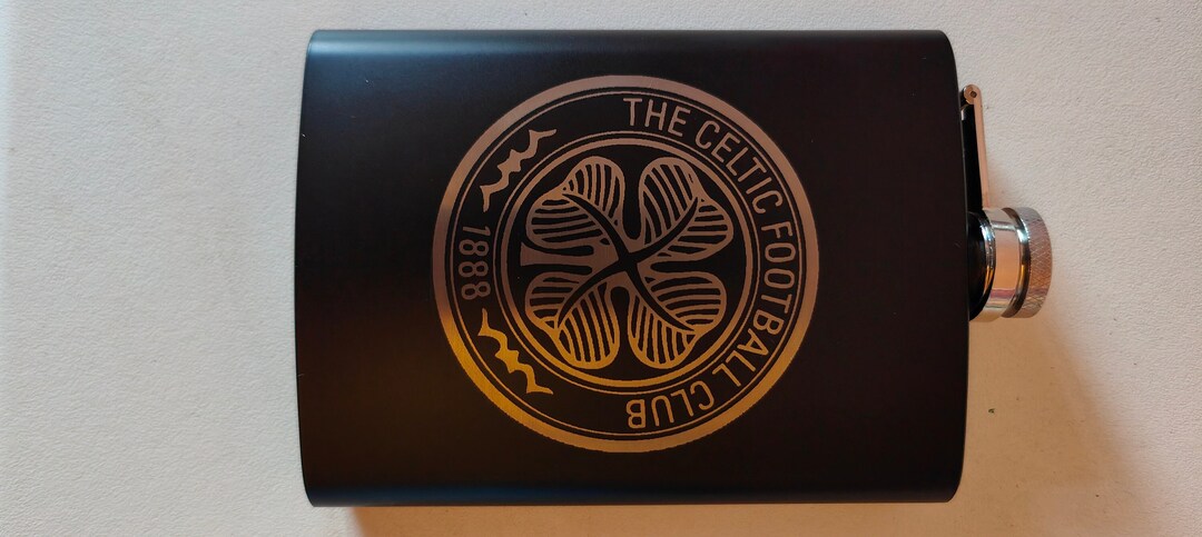 Black Stainless Steel Celtic FC Hip Flask, Whiskey Whisky Flask - Etsy