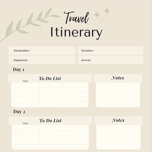 7 Day Travel Planner - Etsy
