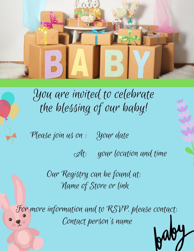 Baby Flyer Editable Flyer Flyer Template Baby Announcement Etsy Baby Flyer Editable Flyer Flyer Template Baby Announcement Etsy