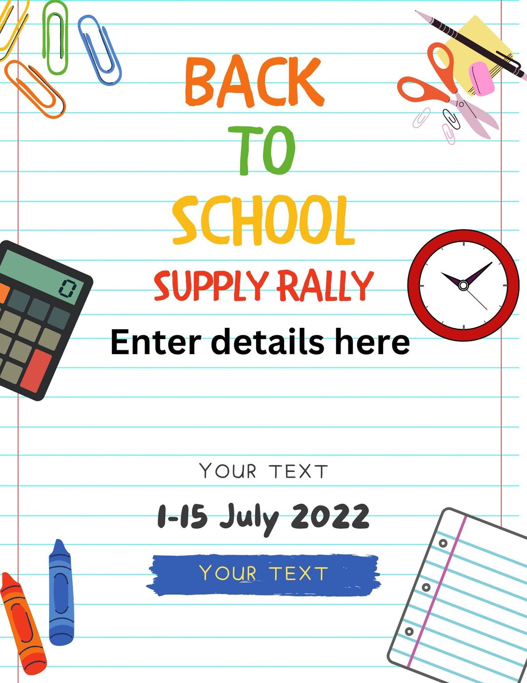 DIY Back to School Flyer - Etsy