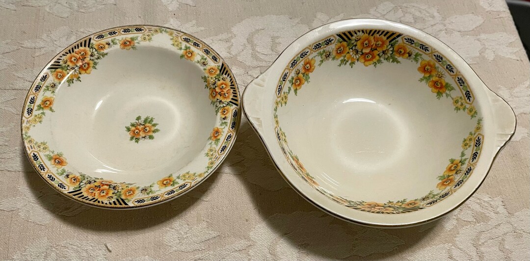 Vintage 1930's Art Deco Edwin M Knowles Hostess Set - Free Shipping - Etsy