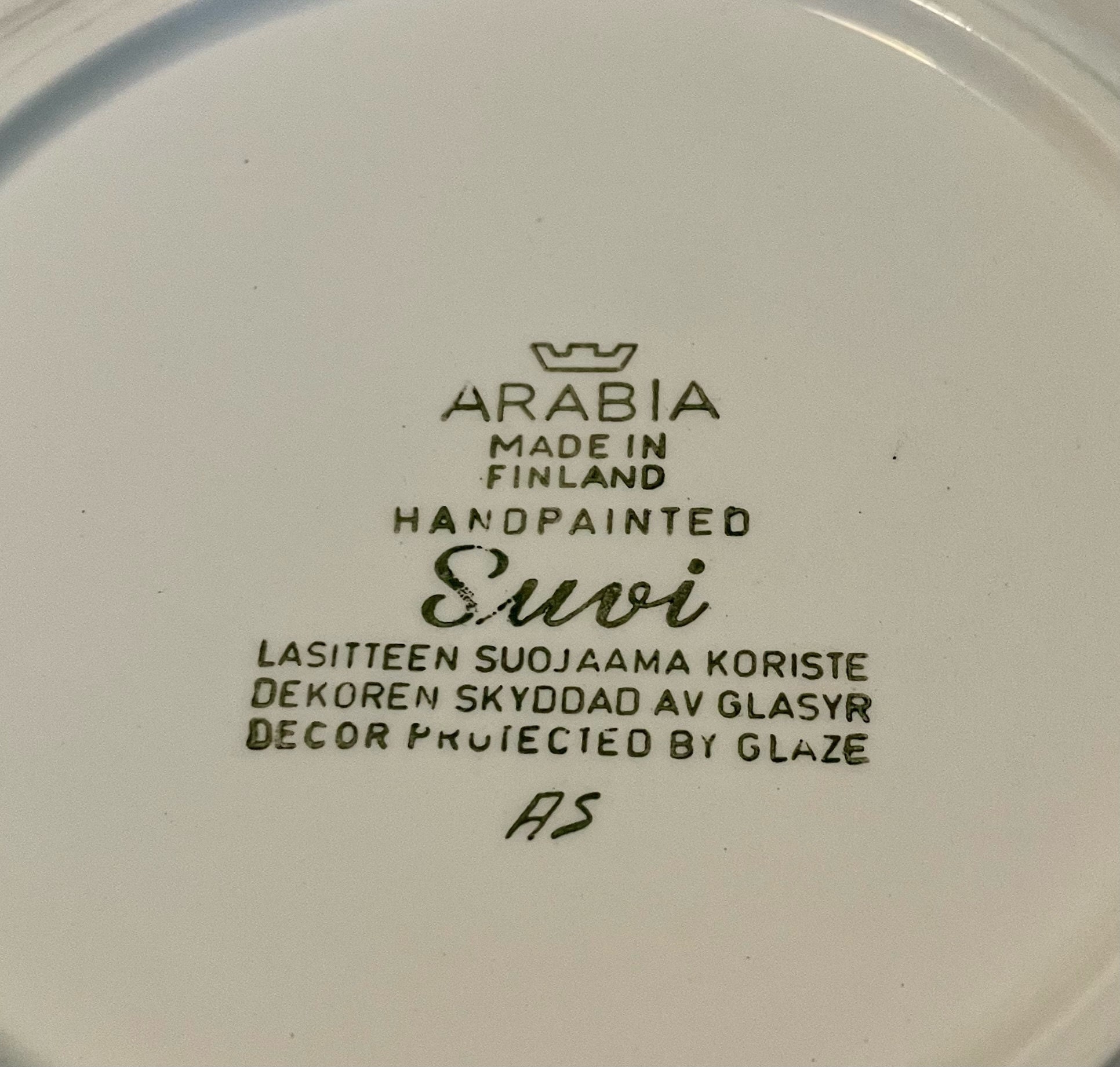 Vintage MCM Arabia Suvi Handpainted Dinnerware - Rare FIND! - Etsy