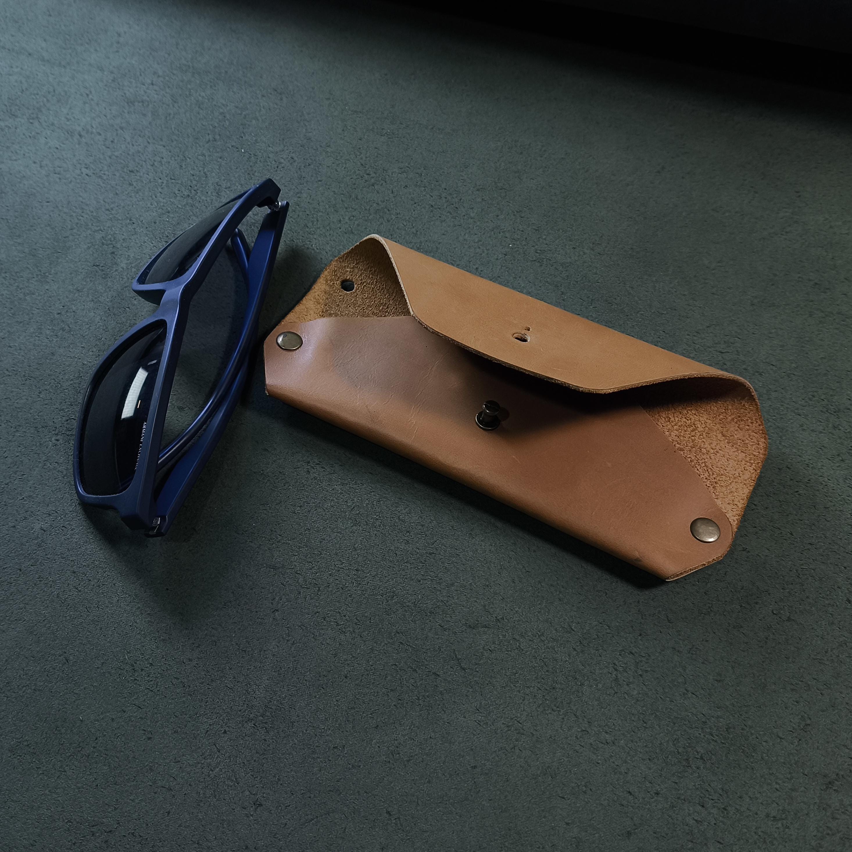 Leather Glasses Case Pattern: DIY Hand Stitched Template (PDF Digital ...