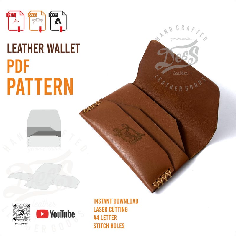 Leather Wallet Pdf - Etsy