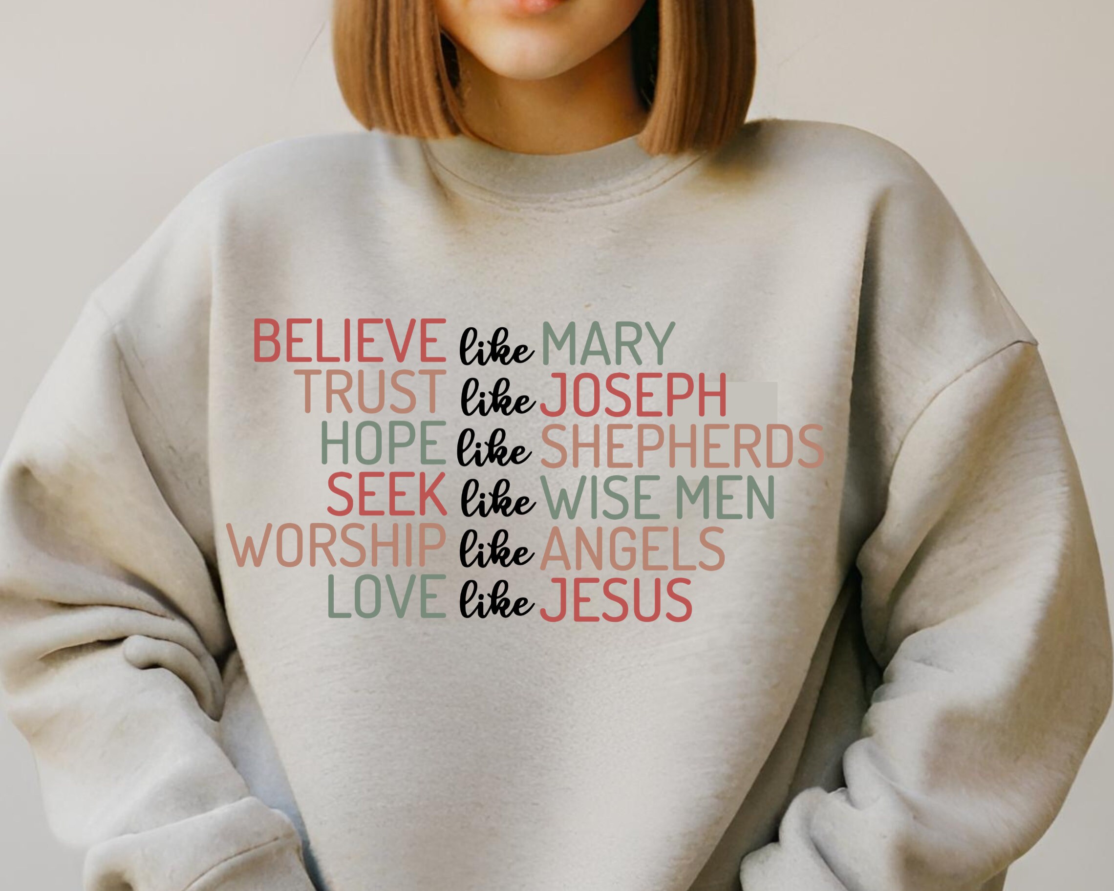 Believe Like Mary Svg, Retro Christmas Svg Png, Christmas Vibes Svg ...
