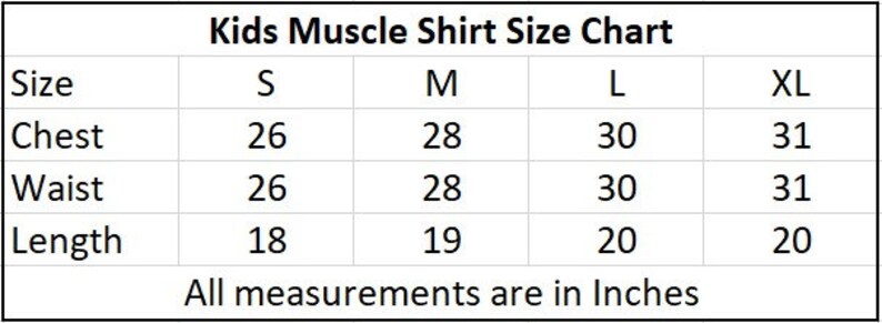 Kids Muscle Shirts Sleeveless Tanks - Etsy