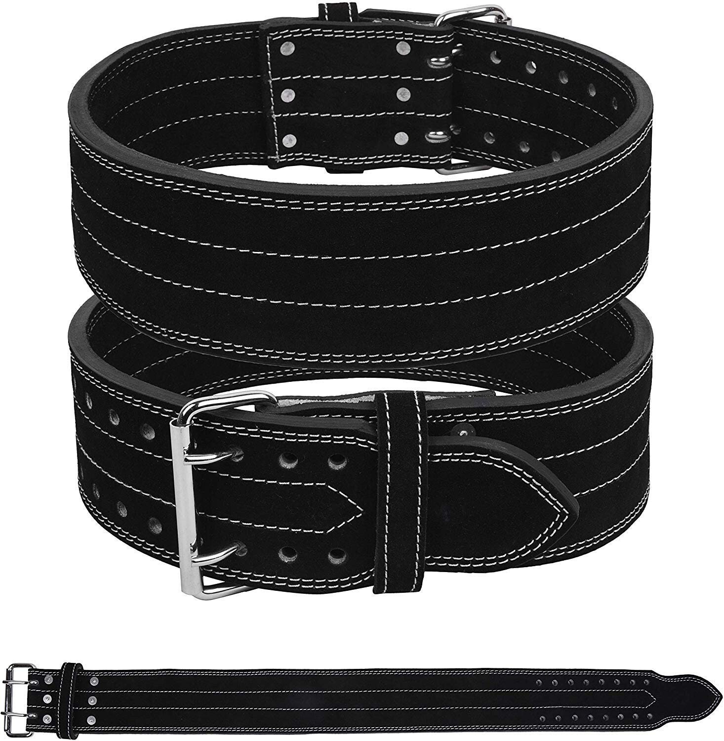 Powerlifting Leather Belts Double Prong 4" Wide 10mm Thick - Available ...