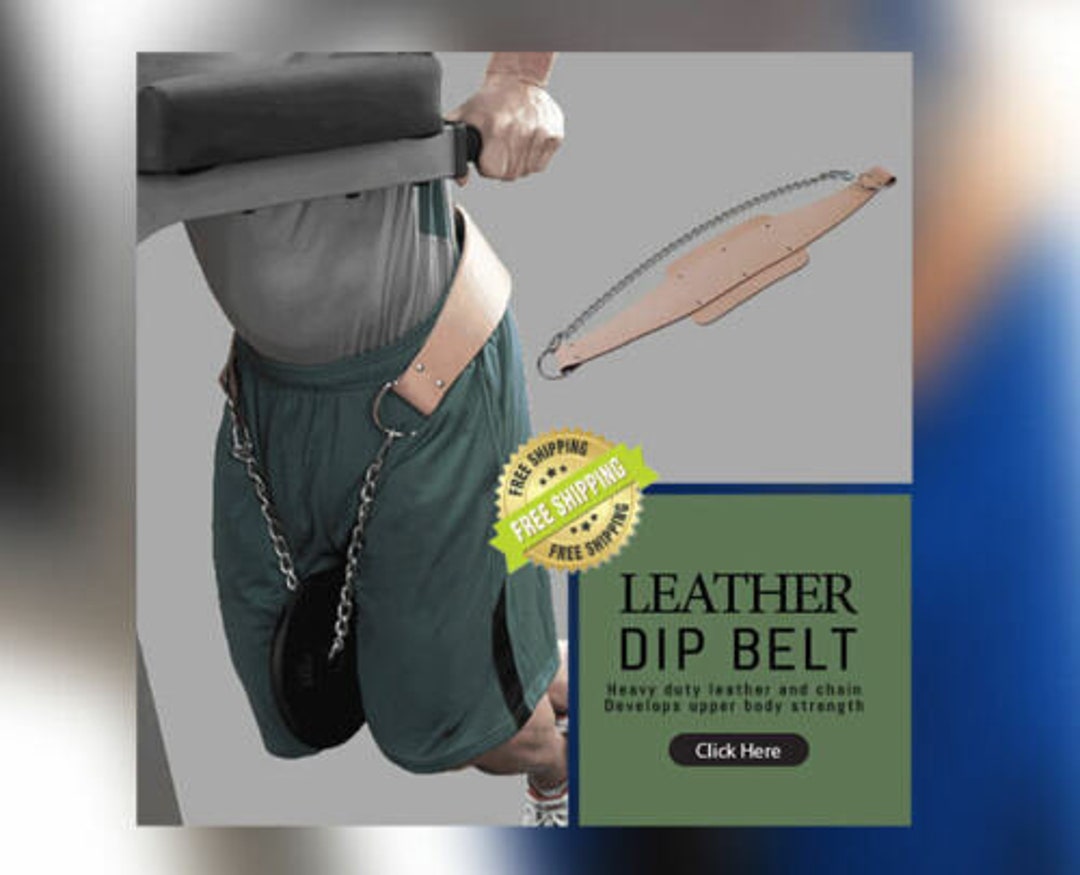Heavy Duty Weight Lifting Leather Dip Belt Padded With Steel Chain - Etsy