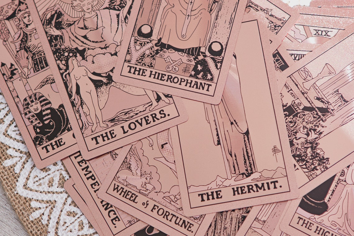 Pink Tarot Deck in Box Tarot Cards Oracle Card Deck - Etsy
