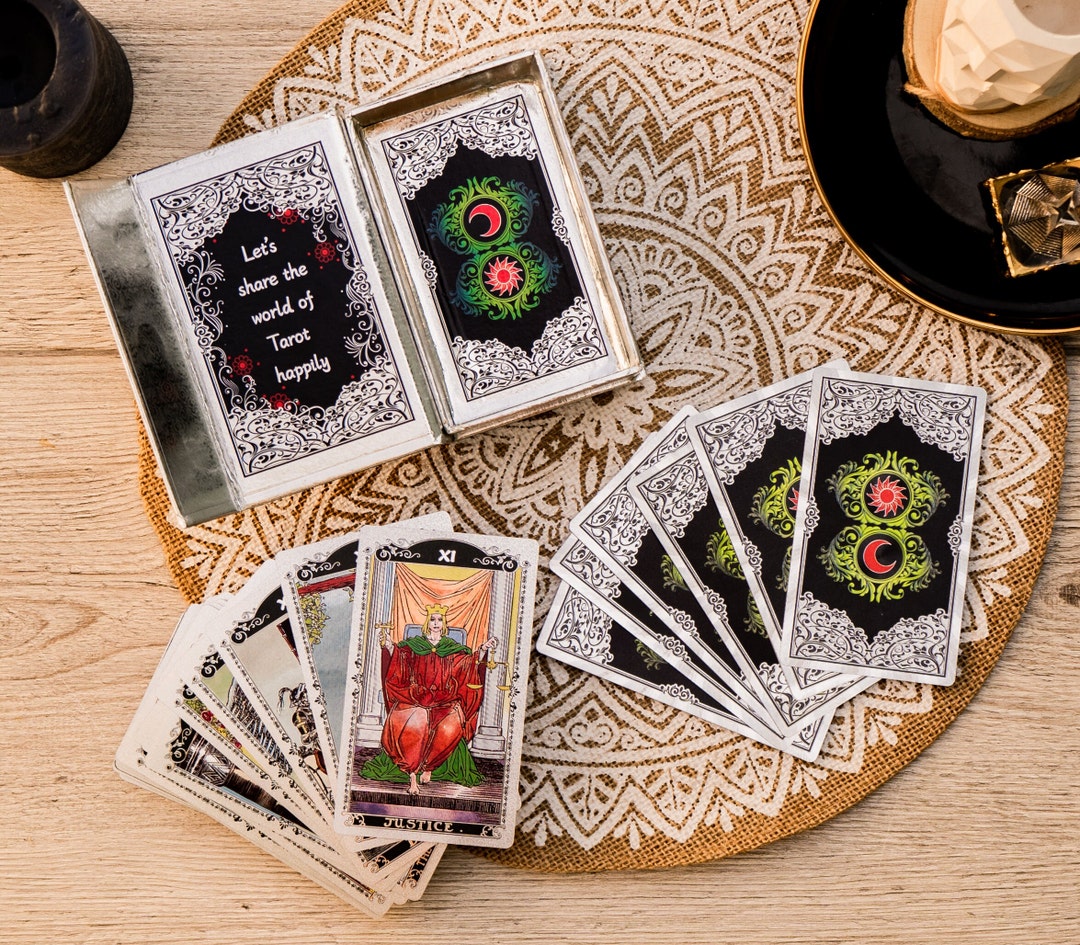 Silver Foil Tarot Deck, 78 Tarot Cards, Tarot for Beginners, Tarot Gift Set With Guidebook & Box ...