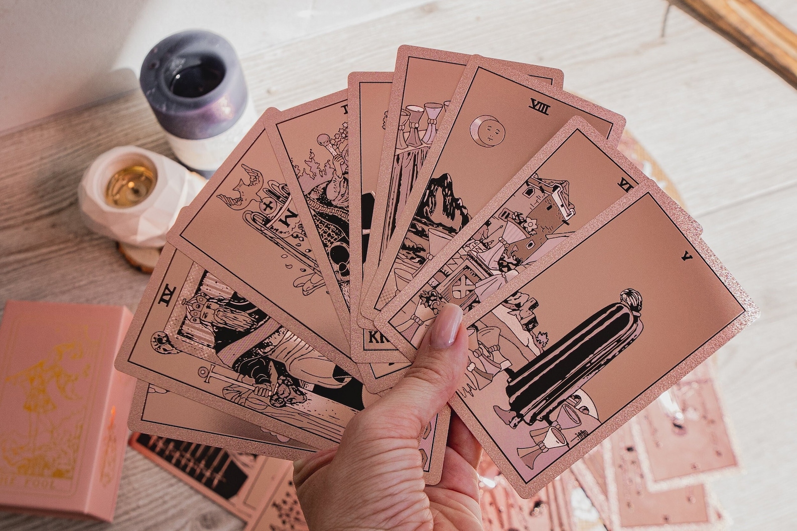 Pink Tarot Deck in Box Tarot Cards Oracle Card Deck - Etsy