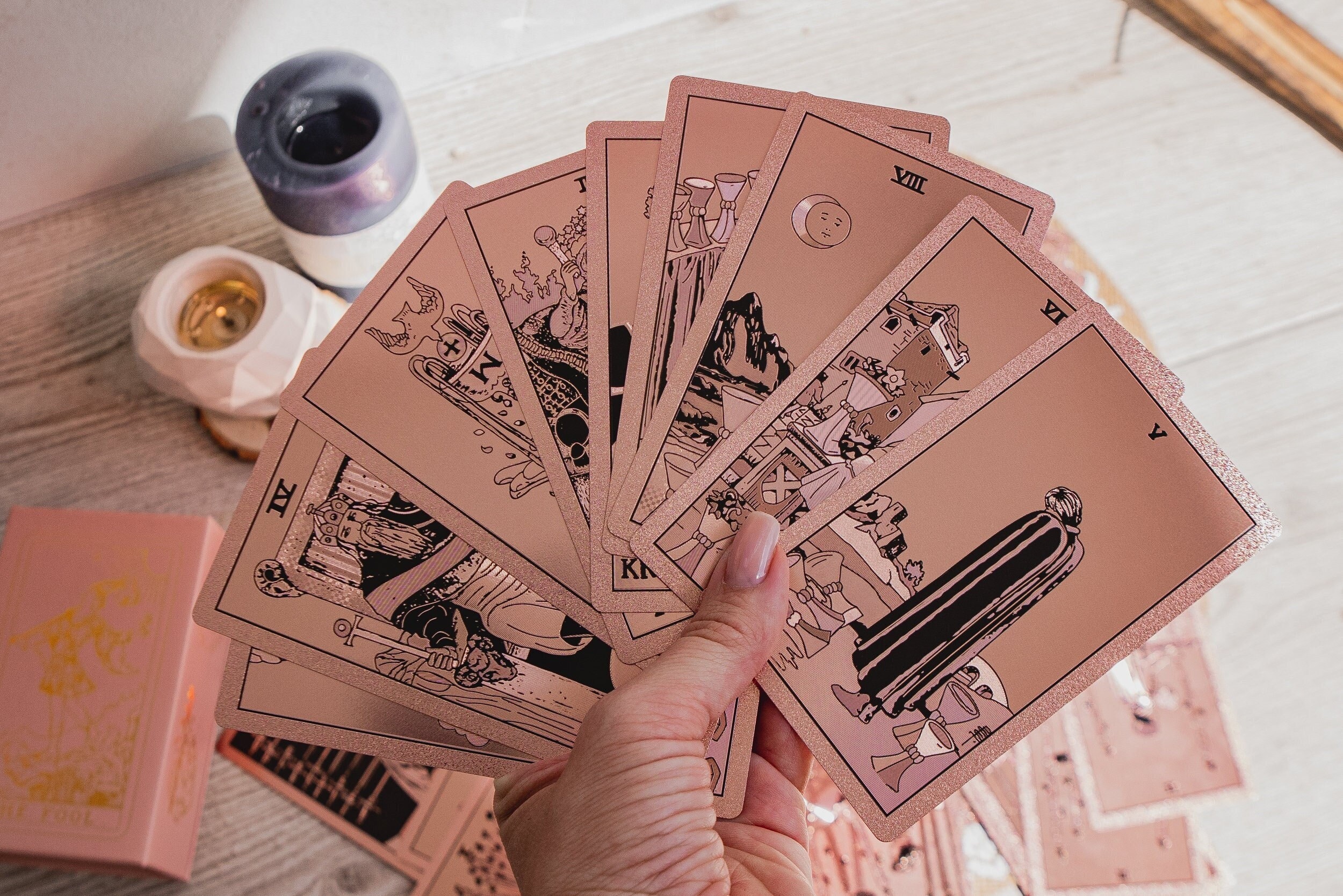 Pink Tarot Deck in Box Tarot Cards Oracle Card Deck - Etsy